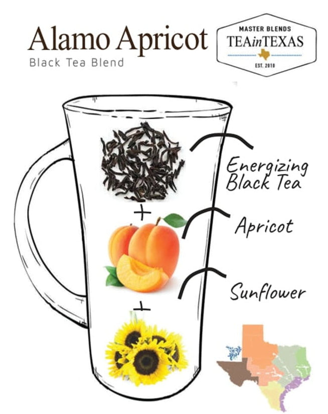 Alamo Apricot Black Tea | Fruity Blend | TEAinTEXAS – TEAinTEXAS